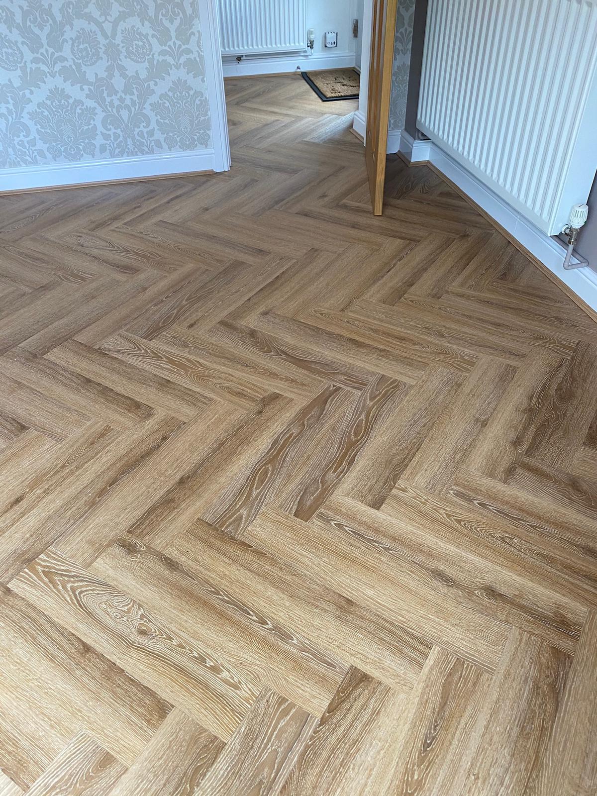 Honey Oak LVT Herringbone - Floor Depot