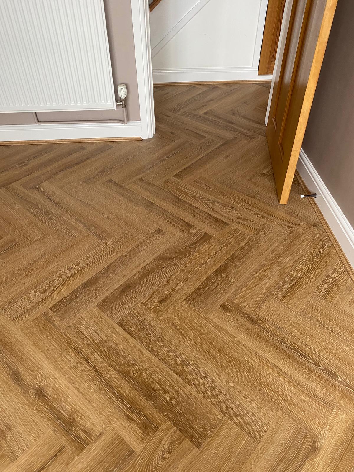 Honey Oak LVT Herringbone - Floor Depot