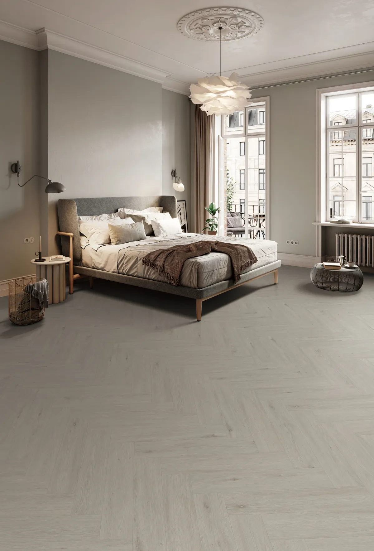 White Mist PREMIUM Herringbone 6.0 SPC Vinyl Click | Floor Depot