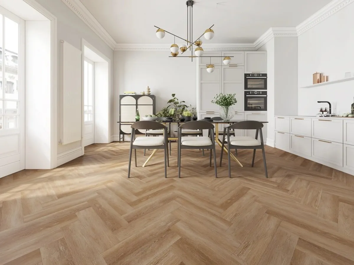 Brown Ash Oak Herringbone 5.2mm SPC Click | Floor Depot